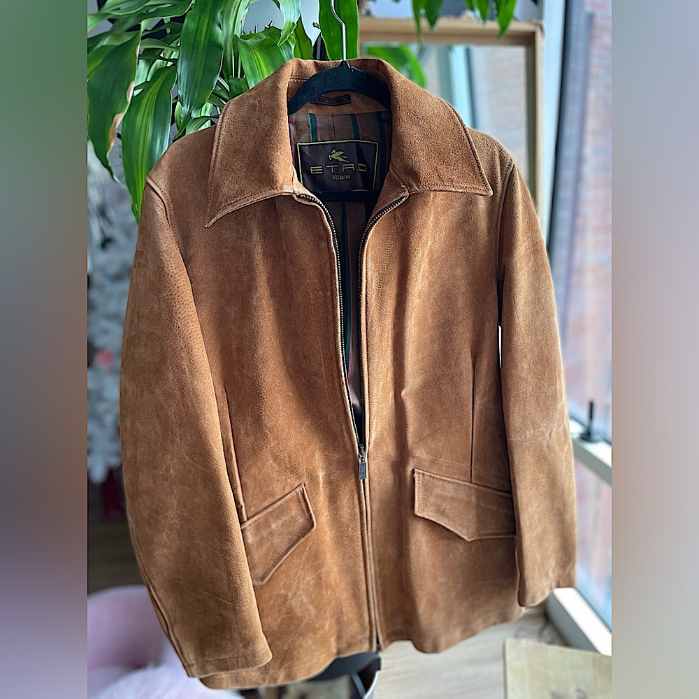 Vintage Etro Milano Leather Bomber Jacket - Gem